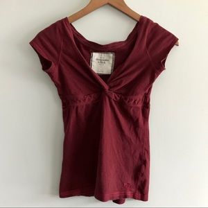 Abercrombie & Fitch | Tops | Abercrombie And Fitch Dark Red Top | Poshmark